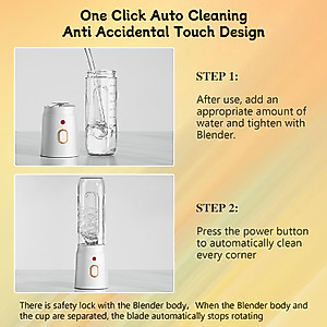 Personal Size Blender for Shakes and Smoothies,15.6 oz Portable Blender with 10 Blades,Rechargeable Mixers Fresh Fruit Juicers,Multifunctional Blender with 2 cups,For Travel,Sports,Outing VF23