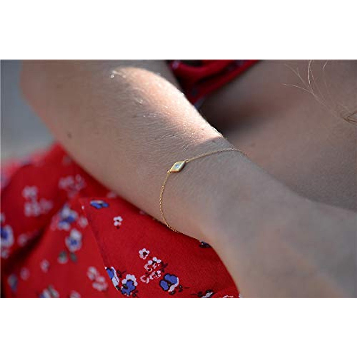 Dainty Evil Eye Bracelet Sterling Silver Bracelets