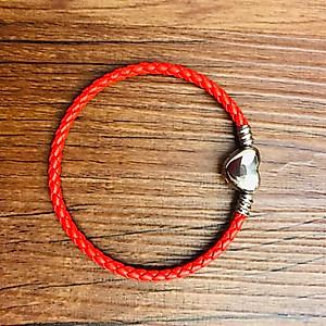 JMQJewelry Graduation 2024 Mama Bear Sister Mom Daughter Red Heart July Leather Bracelets 3.0mm Wristband Women Bead Charm Chain Bracelets 16cm 6.29in Daughter