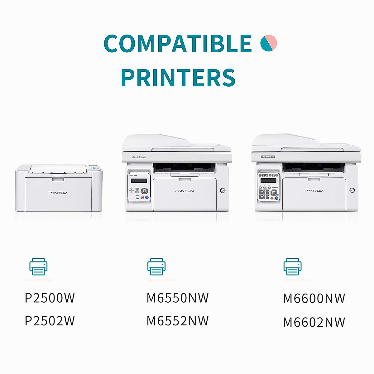Pantum PB-211 Black Toner Cartridge Compatible P2200, P2500W, P2502W, M6500NW, M6550NW, M6552NW, M6600NW, M6602NW Series, Yeilds up to 1600 Pages (1)