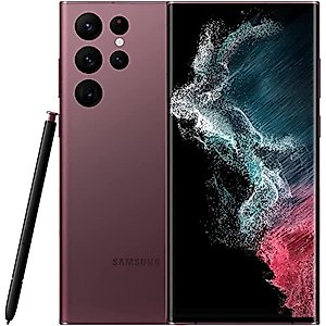 SAMSUNG Galaxy S22 Ultra 5G 256GB Verizon SM-S908U Burgundy (Renewed)