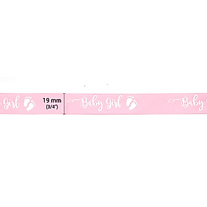 Baby Girl Pink Satin Ribbon 19mm Width Baby Girl Baby Shower Birthday Decoration …