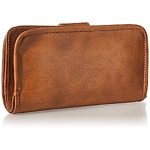 Womens Wallet, Purse, Genuine leather, Clutch, Billfold, Embossed, Trifold ladies wallet, Checkbook holder, Cash, Coins, gift for mom, gift for wife, Brown