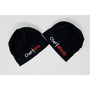 PLACE4PRINT Personalized embroidered Chef Hat Adjustable Velcro on the back Baker Kitchen Cooking Chef Cap