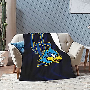 University of Delaware Fleece Blanket, Very Soft Microfiber Flannel Blanket for Couch Warm and Cozy for All Seasons