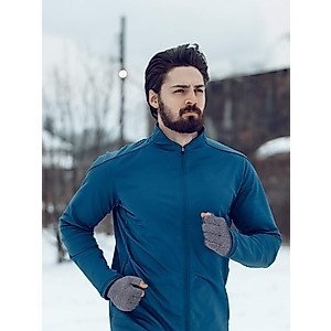 4 Pairs Unisex Winter Half Finger Knit Gloves Stretchy Non-Slip Winter Warm Knitted Fingerless Gloves (Black, Dark Gray, Gray, Brown)