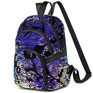Abshoo Small Backpack for Women Girls Cute Mini Sparkly Bookbag Purse (Purple)