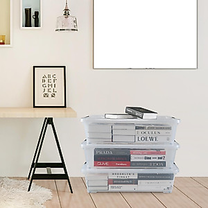 Hespama 3-Pack 50 Quart Plastic Underbed Storage Container Box, Large Clear Under Bed Storage Bins with Wheels