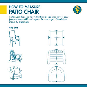 Duck Covers Essential Water-Resistant 36 Inch Patio Lounge Chair Cover, Patio Furniture Covers