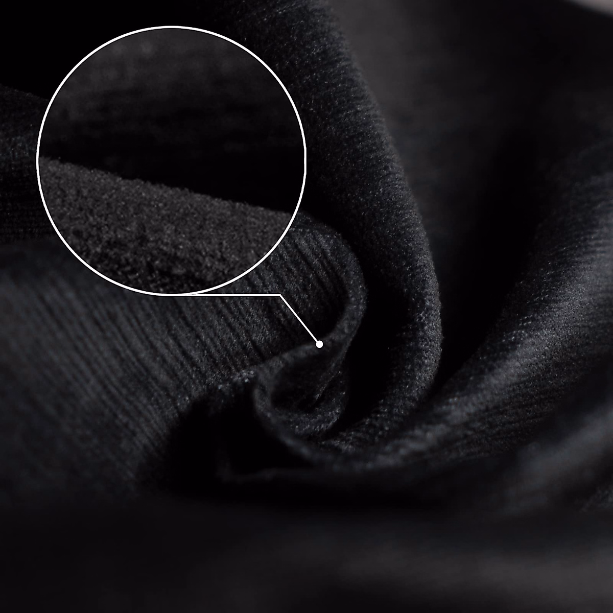 Melpomene L Shaped Sectional Couches Reversible for Small Living Room, Sofa Set in Black Smooth Velvet with Storage Ottoman, Reversible Chaise and Chrome Legs