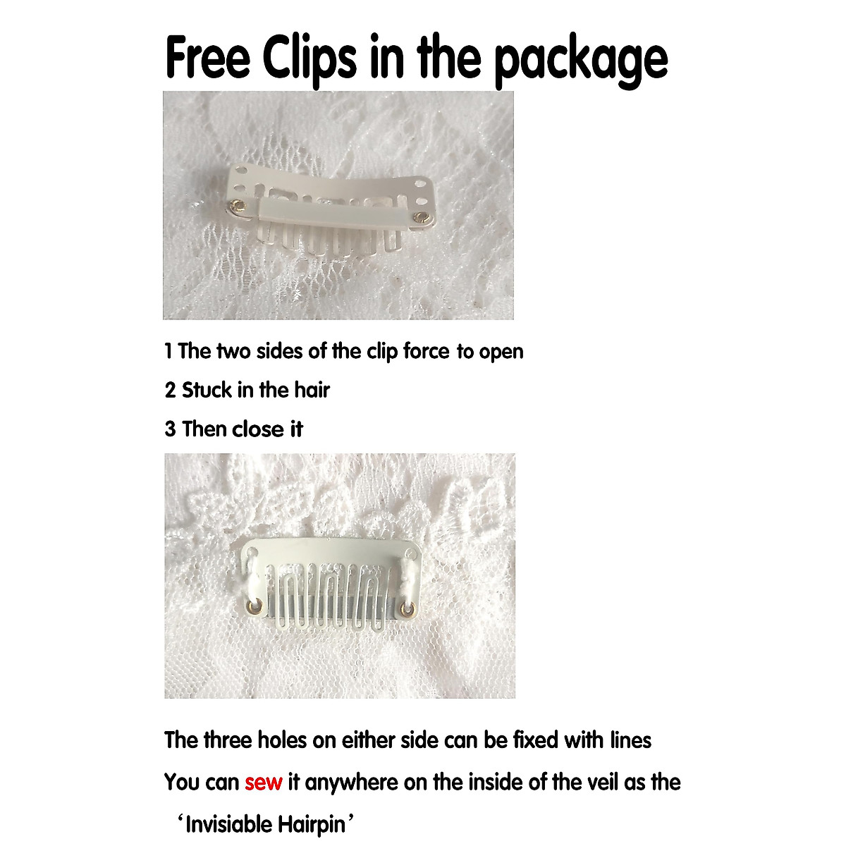 FANFAN Headcovering Lace Church Veil Headpiece Vintage-Inspired Chapel Cap Veil Y034 White