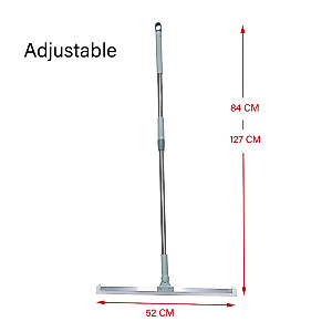 Silicone Magic Broom Sweeper, Multifunction Magic Broom, Floor Squeegee Broom with 50" Long Handle, Household Squeegee Broom for Floor Cleaning, Bathroom, pet Hair, Window,Kitchen Broom Head