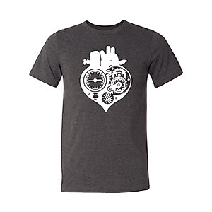 Steampunk Heart Shirt, Steampunk Art Shirt, Anatomical Heart Shirt, Biopunk Heart Shirt, Cool Gift for Friend, Scrap Heart Shirt