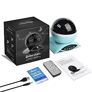 Elecstars Night Lights, Rechargeable Star Projector with Remote Control and Timer Auto Off Design, Rotating Projection Lighting Lamp, Room Decor. (Green)…