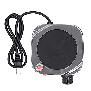 Electric Stove Burner, 500W Small Cooking Heater Stove Portable Countertop Burner Electric Heater Stove Stainless Steel Electric Hot Plate for Kitchen Camping (110V US Plug)