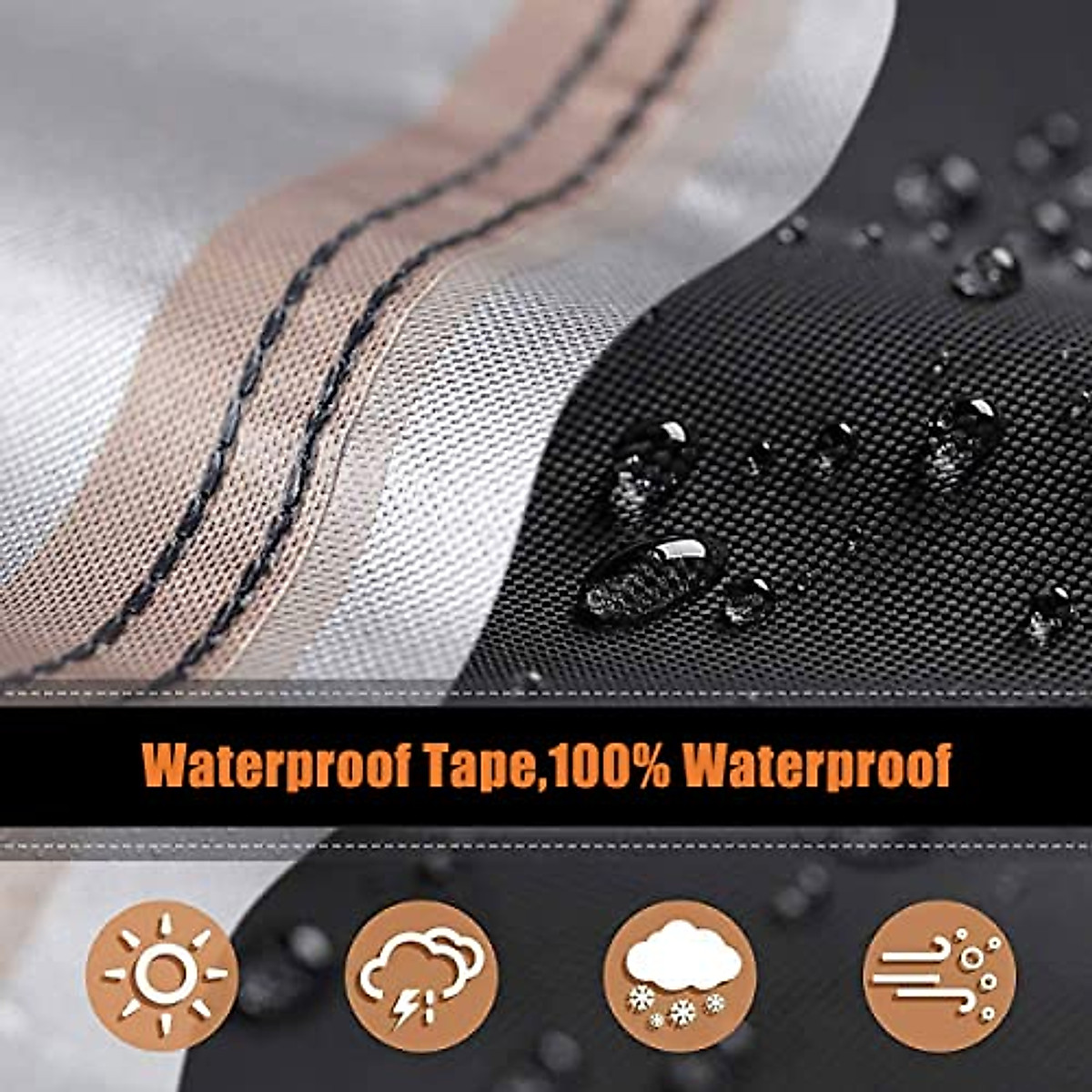 Enzeno Patio Egg Chair Cover with Waterproof Zipper （75x45inch）, Outdoor Furniture Hanging Swing Egg Chair Cover Waterproof Anti-dust with 210D Oxford Fabric, Fits Most Single Swing Egg Chair