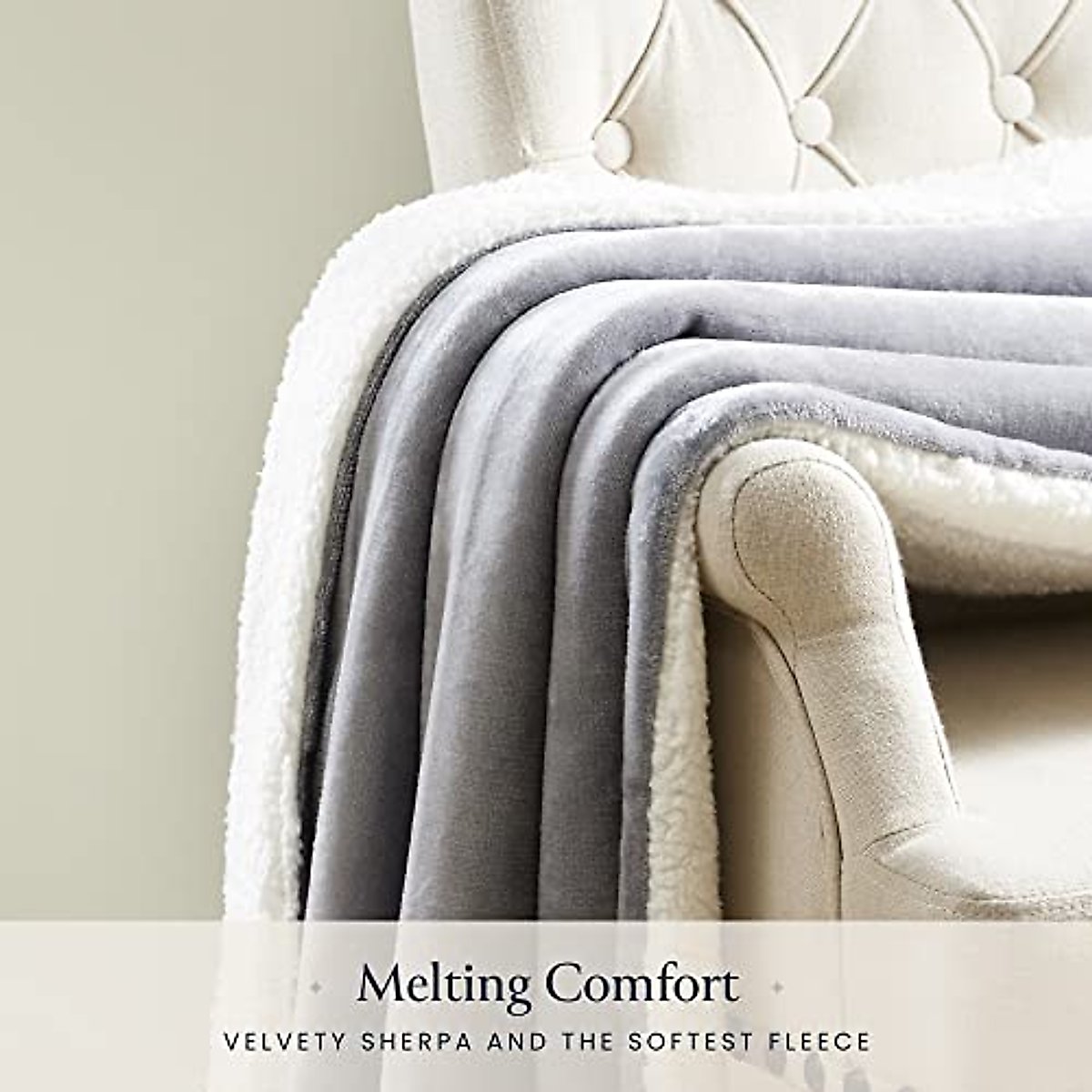 BELADOR Throw Blanket - Fleece Blankets Twin Size 60"x80" - Soft Blanket With Sherpa Reverse Fluff- Travel Blanket For Bed, Anti-Static Blankets & Throws- Lightweight Blanket, Cozy Fuzzy Couch Blanket