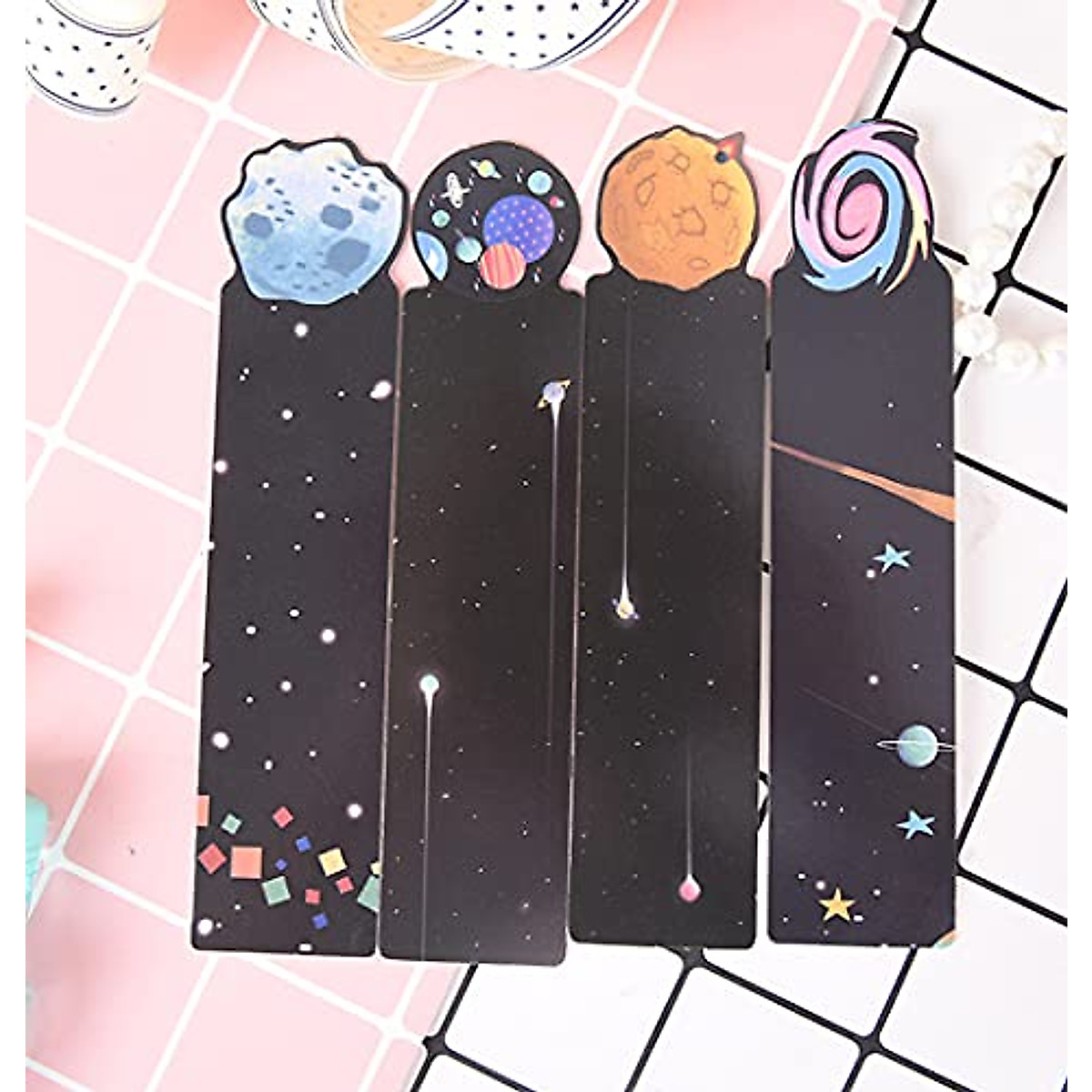 Bookmarks for the Moon and Stars Planet Earth Rocket Spaceship Astronaut Pack of 30