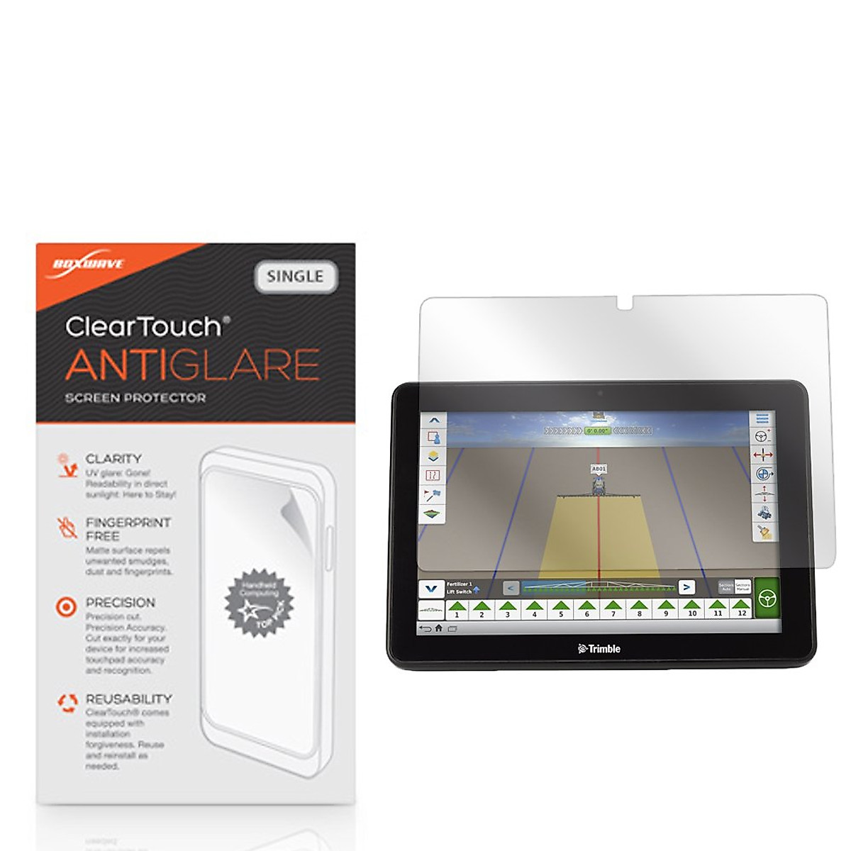 BoxWave Screen Protector Compatible with Trimble TMX-2050 (Screen Protector ClearTouch Anti-Glare, Anti-Fingerprint, Scratch Proof Matte Film Shield for Trimble TMX-2050