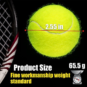 GKK Tennis Balls, 12 Pack Durable Pressurized Yellow Felt, High Bounce Practice Balls for Training, Beginners, Dogs, Ideal Gift