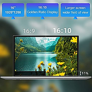 jumper Laptop, 16 Inch FHD IPS Display (16:10), Intel Celeron Quad Core CPU, 4GB DDR4 128GB Storage, Windows 11 Laptops Computer with Office 365 1-Year Subscription, Numeric Keypad, 4 Stereo Speakers.