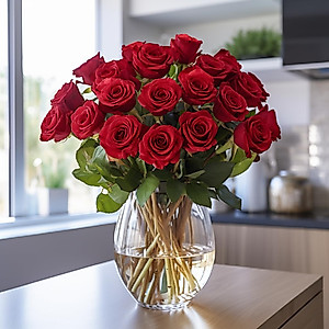 50 Red Roses- Fresh Cut Flowers- Beautiful Long Stems