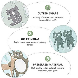 ARTIBETTER Quilted Fabric 25cm X 25cm Animal Cotton Fabric Bundles Fat Quarters Fabric Squares Precut Fabric Scraps Sewing Patchwork for Quilting DIY Scrapbooking 8pcs Quilt Fabric