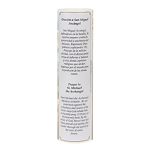 St Michael LED Flameless Devotion Prayer Candle, Religious Gift, Safe for Hospitals, Homes, Children, Has 6 Hour Timer for More Hours of Enjoyment and Devotion! Dimensions 8.1875" x 2.375"