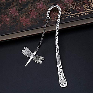 Hibye Glow in The Dark Luminous Book Marker Creative Dragonfly Label School Office Stationery