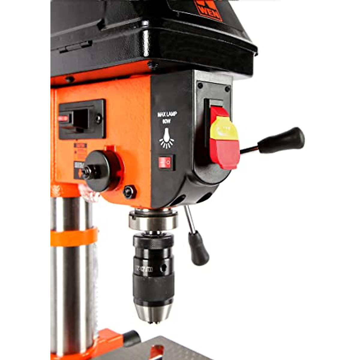 WEN 4211 3.2-Amp 10-Inch 5-Speed Cast Iron Benchtop Drill Press with Laser and Keyless Chuck , Black
