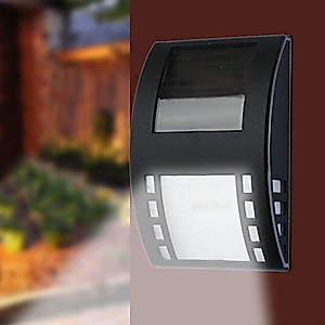 CUTULAMO Solar Wall Lamp, Light-Control Wide Angle Induction LED Solar Light Outdoor Wall Lamp Energy Saving Yard Light for Home Decoration for Garden Yard Outdoor