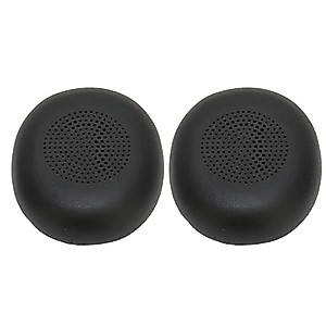 Headphone Earpads, Professional Headset Protein Leather Ear Pad Cushions Replacement for Jabra ELITE 45h, for Evolve2 65 MS UC(Black)