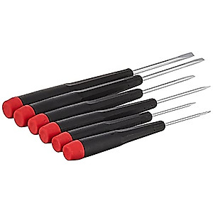 Wiha 26090 Precision Slotted Screwdriver with Precision Handle, 6 Piece Set, multi, one size