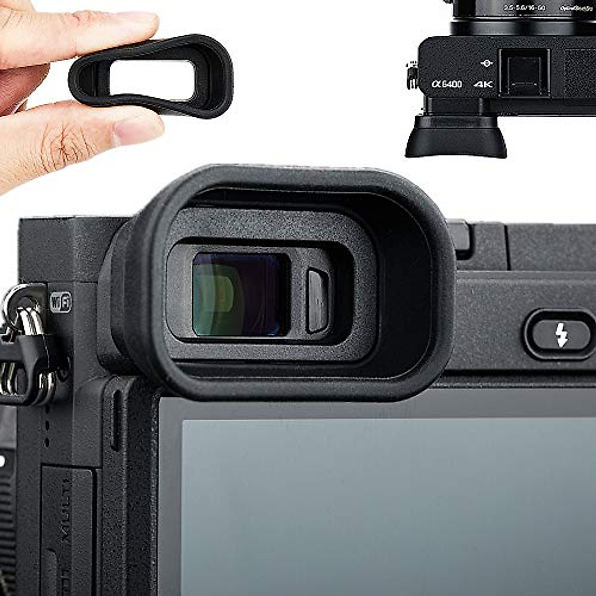 Soft Silicon Camera Viewfinder Eyecup Eyepiece Eyeshade for Sony A6600 A6500 A6400 Eye Cup Protector Replaces Sony FDA-EP17