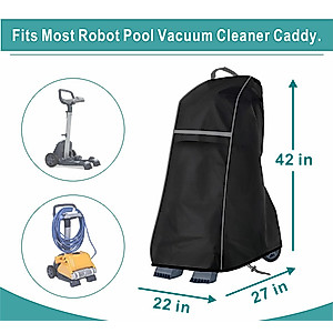 Le Maple bleuCaddy Cover,Pool Vacuum Cover,Robotic Pool Cleaner Cover, Outdoor Waterproof Caddy Cover,Fits Most Brands Robotic Pool Cleaner