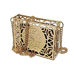 Islamic Car Rear Mirror Hanging Decorative Ornament Vehecle Necklace AMN142 Mini Al-Quran in Metal Cage Pendant Ramadan Eid Muslim Gift (Black_03)