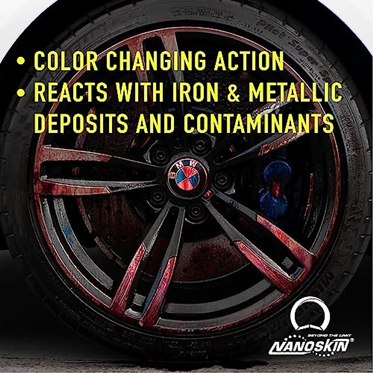 Nanoskin IRON FREE Paint, Wheel and Glass Decontamination Fall Out Remover 16 Oz. - Removes Iron Particles in Car Paint, Motorcycle, RV & Boat | Use before Clay, Wax or Car Wash for Car Detailing