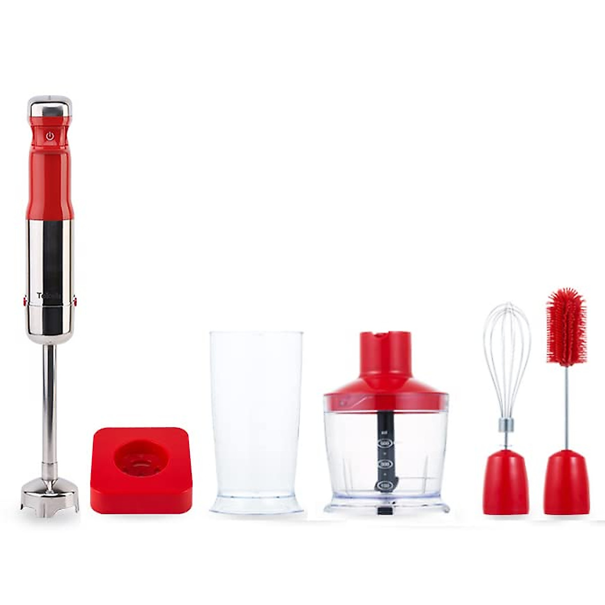 TOKEBI Cordless Rechargeable Powerful Immersion Hand Blender, 5 speed, Stick hand blender, Stainless steel blade, Infant food Puree Soup Smoothies