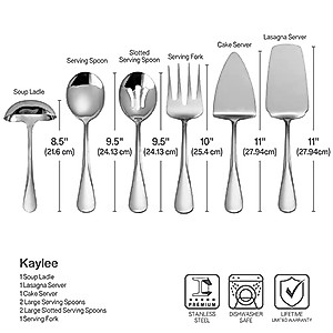Gourmet Basics by Mikasa Kaylee 8-Piece Stainless Steel Hostess Serving Utensil Set