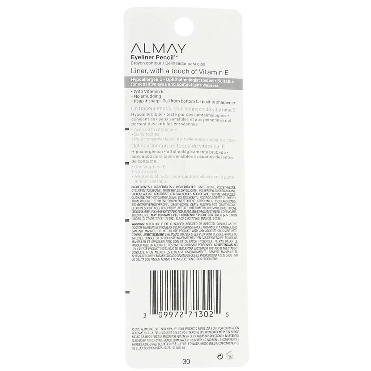 Almay Eyeliner Pencil - Top of the Line - 207 Brown - Pack of 2