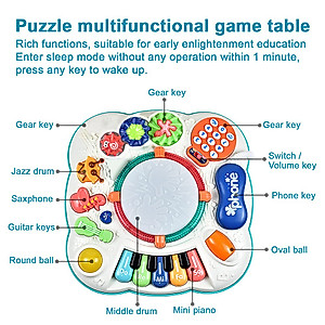 Dahuniu Baby Toy- Engaging Baby Activity Center for 6 12 18 Months Old- Safe, Sturdy, and Fun (11.8 x 11.8 x 12.2 inches)