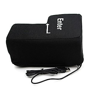 iYBWZH Big Enter Key USB Pillow Anti-Stress Relief Super Size Enter Key Unbreakable Pillow
