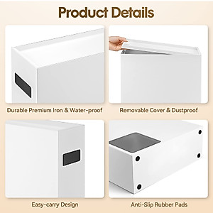 Toilet Paper Storage Organizer, Toilet Paper Holder Dispenser, 12 Rolls Compatible, White