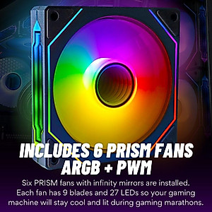 Stratos Micro Gaming Desktop - NVIDIA GeForce RTX 4080 Super, 12-Core i7-12700KF Processor, 32GB DDR5 RAM, 1TB NVMe SSD + 2TB HDD, WiFi, Windows 11 Home - RGB Gamer Computer
