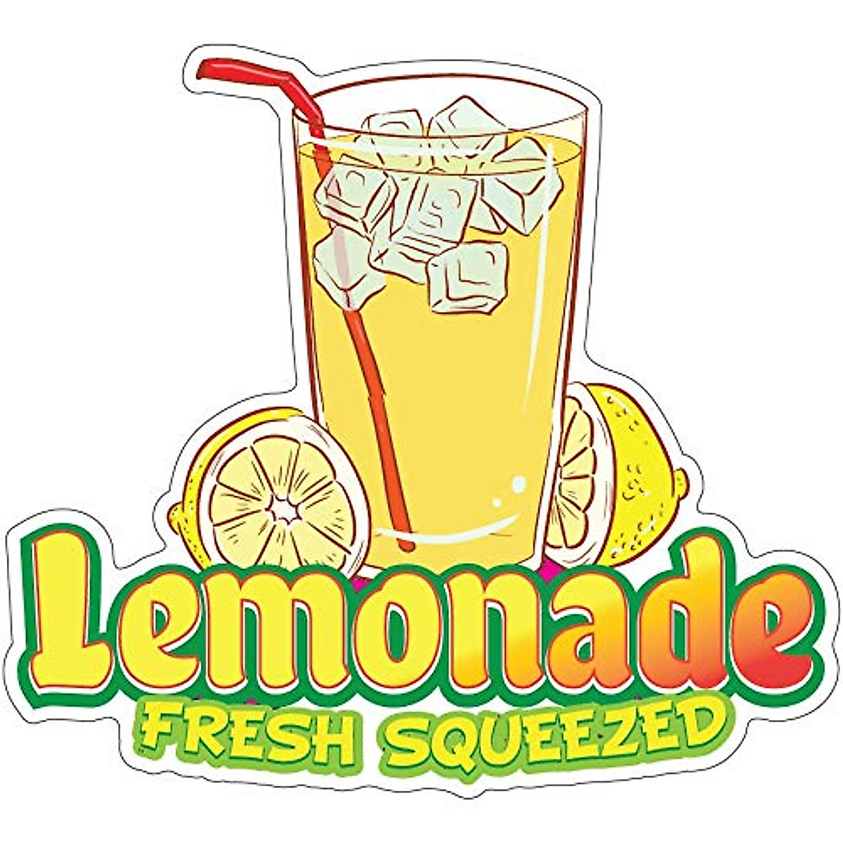 SignMission Lemonade Fresh Squeezed Concession Stand Food Truck Sticker, Decal Size: 24"