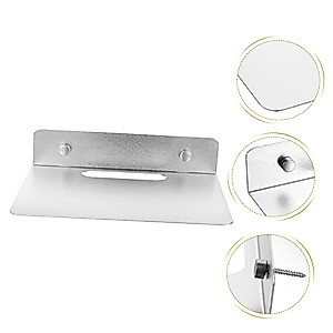 SOLUSTRE Speaker Stand 2pcs Wall Shelf Webcam Stand Shelving Brackets Wall Mounted Shelves Shelves for Wall Decor Small Shelf for Wall Camera Holder Space Aluminum Router Monitor Speaker Stands