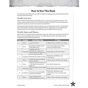 180 Days: Social Studies, Civics for 4th Grade Practice Workbook for Classroom and Home, Cool and Fun Practice Created by Teachers (180 Days of Practice)