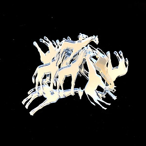 Super Cool Creations Giraffe Shaped Crafting Mirrors, Set of 10, Many Colours, Shatterproof Acrylic, Red Mirror, Pack of 10 x 8cm