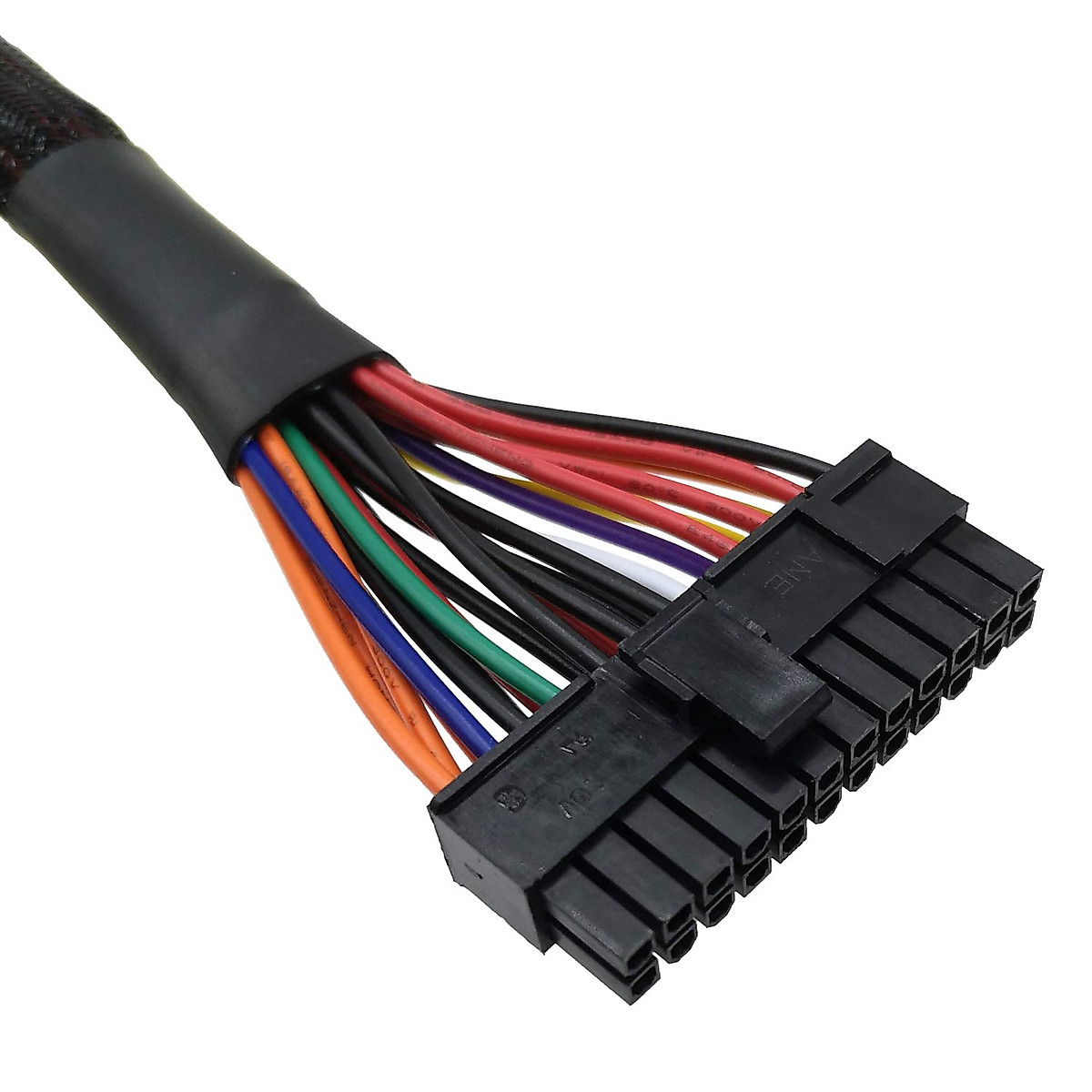 COMeap 24 Pin ATX Cable for Corsair AXI HXI Series PSUs, 14 Pin + 10 Pin to 24 Pin ATX PSU Power Adapter Sleeved 24.8-inch(63cm)