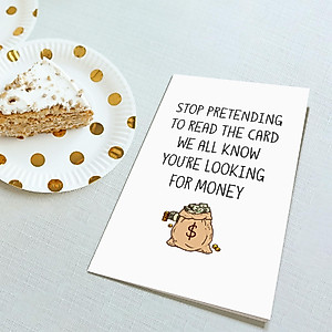 Obbyidk Funny Money Birthday Card, Humorous Birthday Card for Him Her, Hilarious Graduation Card, We All Know You Are Looking for Money